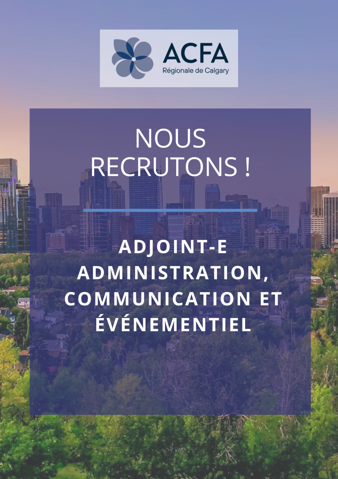 Offre d’emploi – ACFA Calgary – Décembre 2025 – ACFA régionale de Calgary